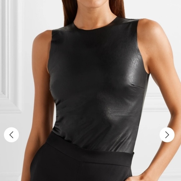 Commando | Tops | Nwt Commando Black Faux Leather Bodysuit | Poshmark